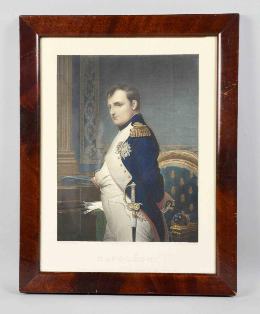 NAPOLEON COLORED ETCHING PAINTED BY PAUL DELAROCHE