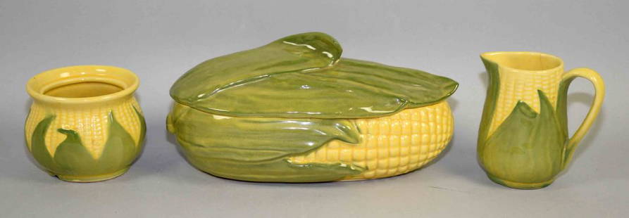 Vintage Corn King By Shawnee Casserole & Creamer