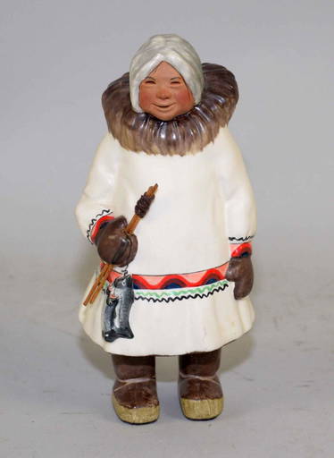 C. Alan Johnson, Old Eskimo Ceramic Figurine, 1962.