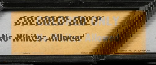 1817: 1939 COLORED ONLY SIGN - Dec 12, 2004 | Dargate Auction Galleries ...