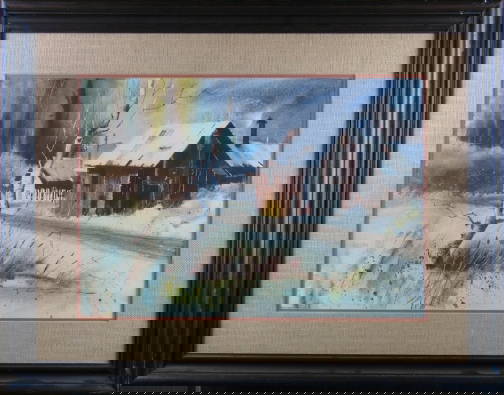 Tony Couch Barn Watercolor.