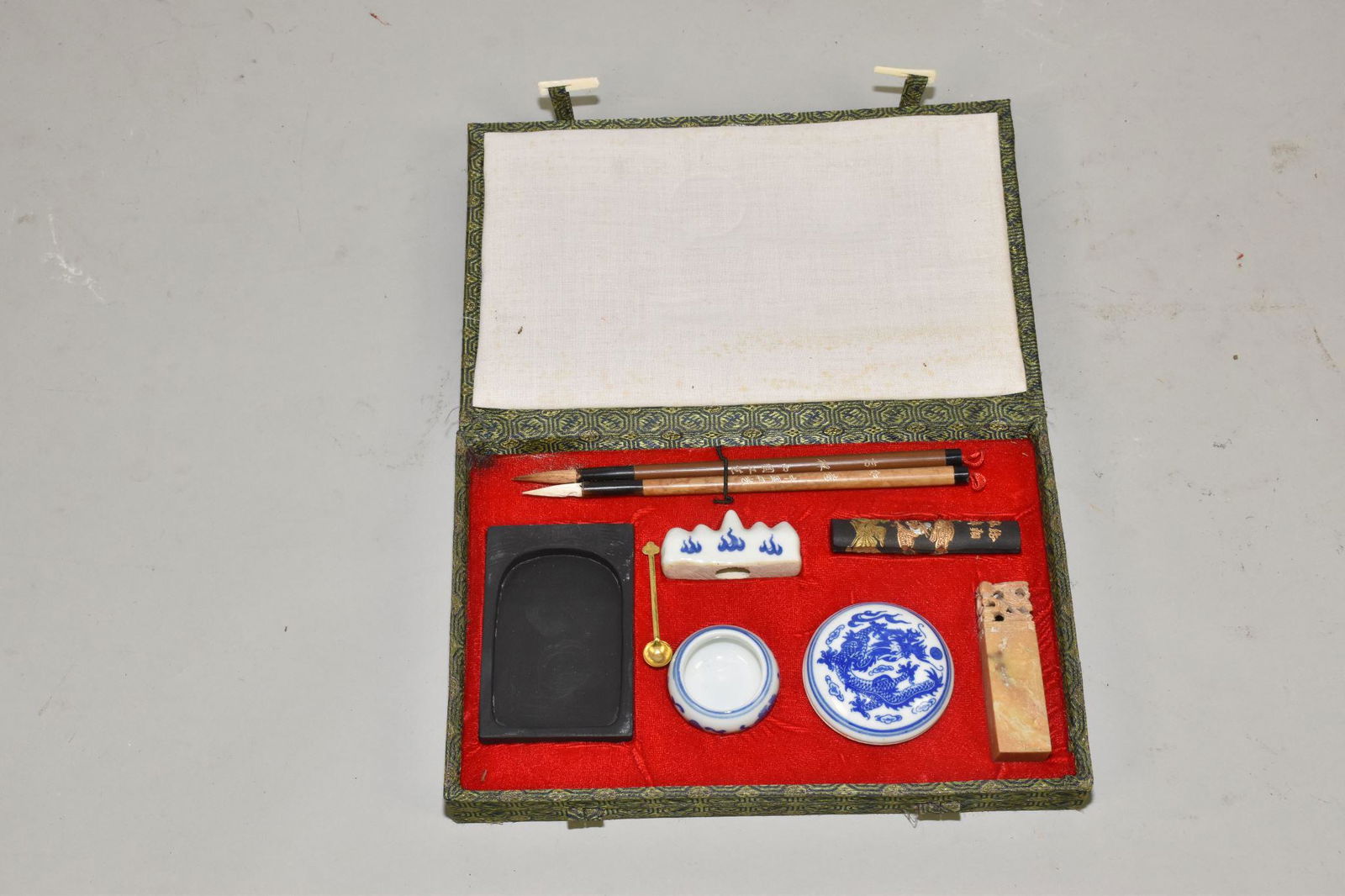 Chinese Cased Writing Set For Calligraphy.