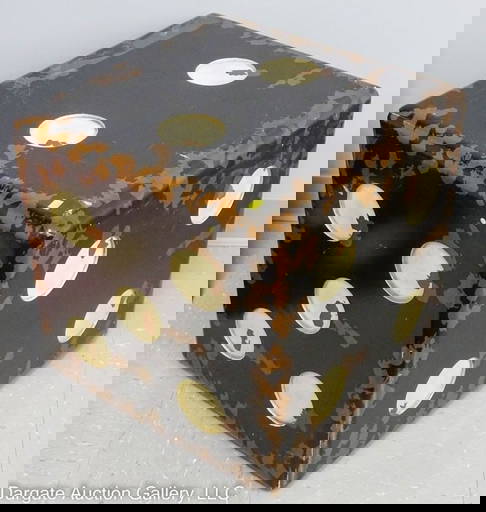 Uttermost Distressed Black Dice Accent Table