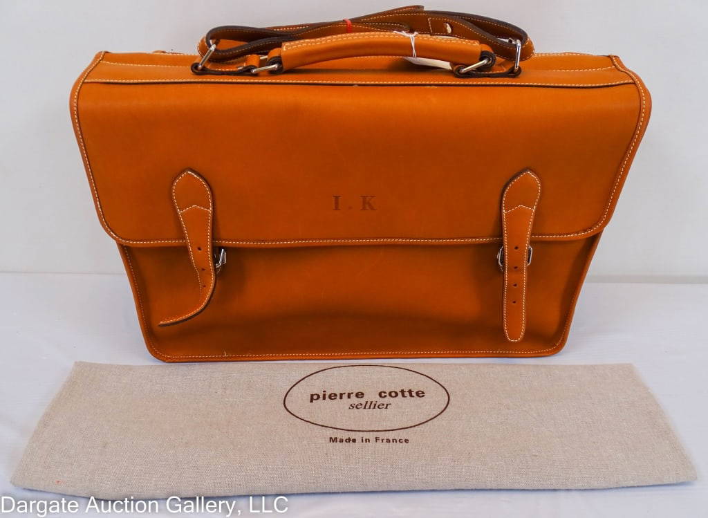 Pierre Cotte Leather Traveling Wine Case Auction