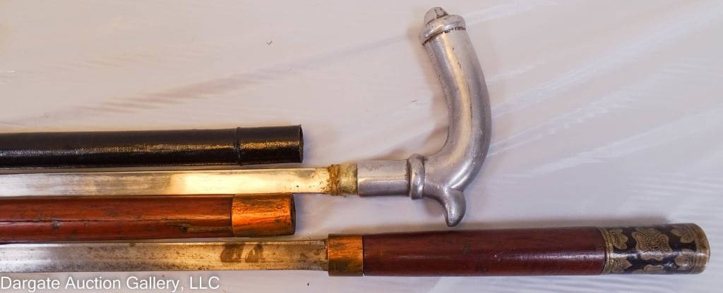 Pair Antique Hidden Sword Canes Incl Japanese Auction