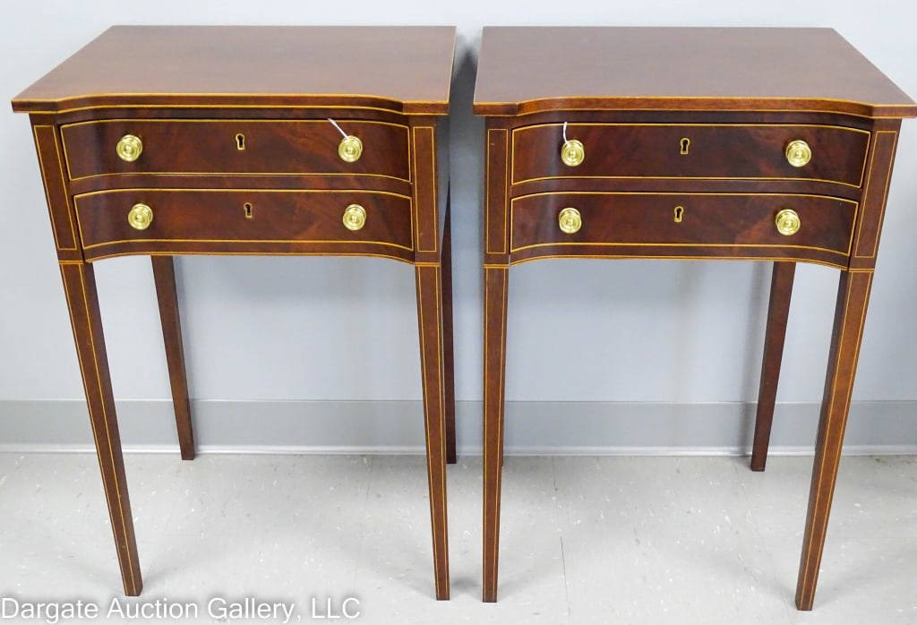Pair Stickley Matthew Egerton Repro Nightstands Auction