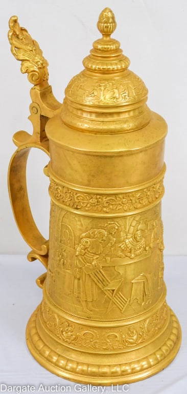Gold Gilt Lidded Tankard Auction