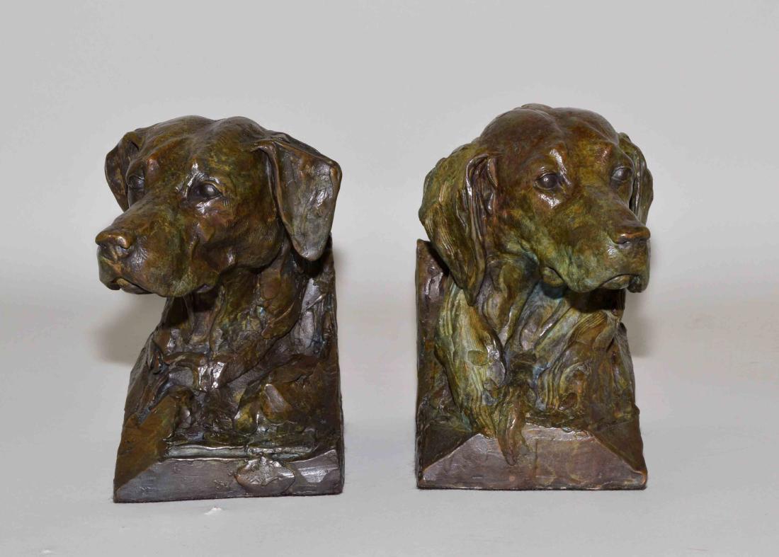 WALTER MATIA (AMERICAN, b. 1953) BRONZE PORTRAIT PAIR