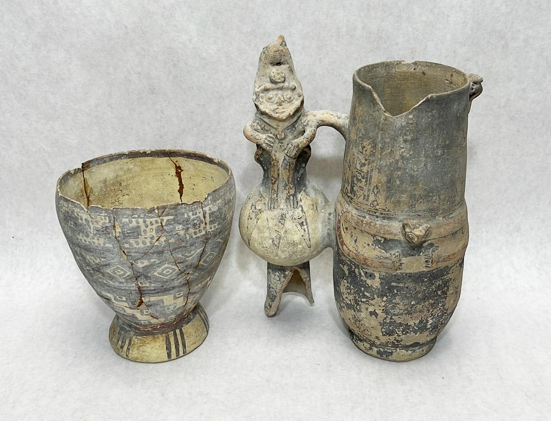 Chancay Culture Pre Columbian Double Chamber Vessel