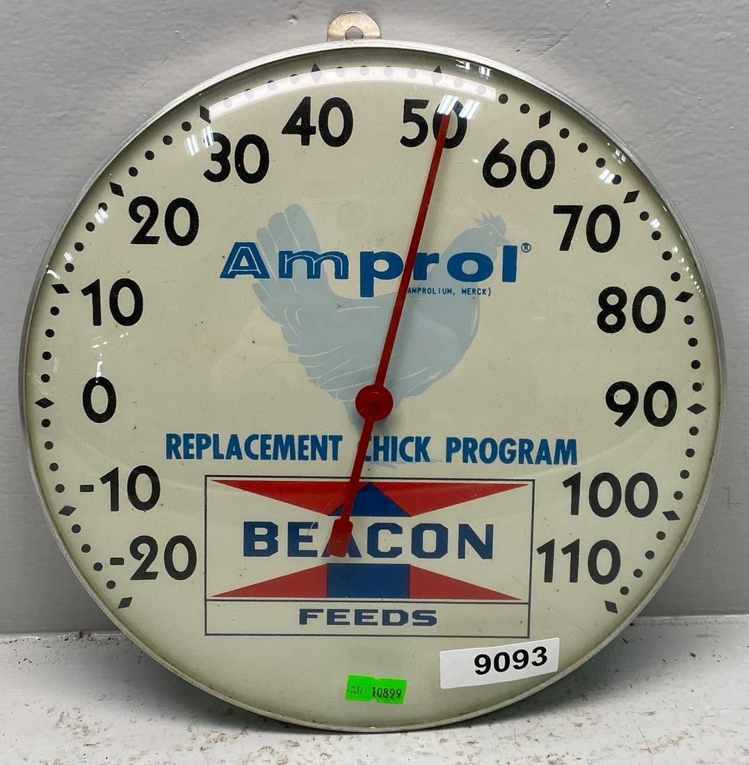 Vintage Beacon Feeds 10" Advertising Thermometer