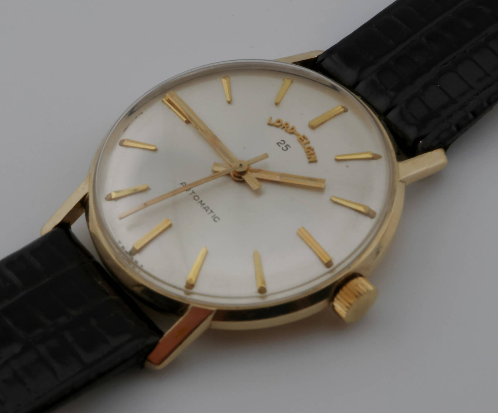 10kt Gold Lord Elgin 25 Automatic Watch W/box Auction