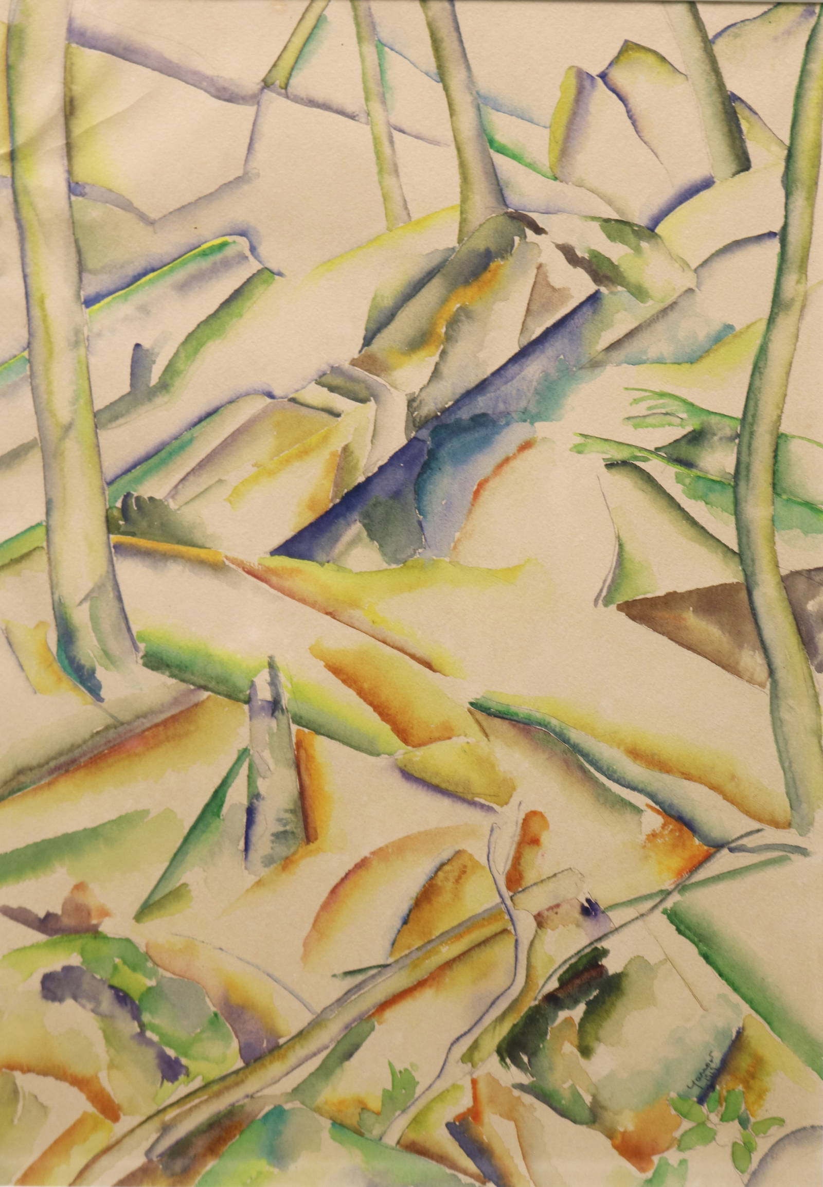 William Yarrow (pa 1891-1941) Forest Landscape Watercolor D. 1919 Auction