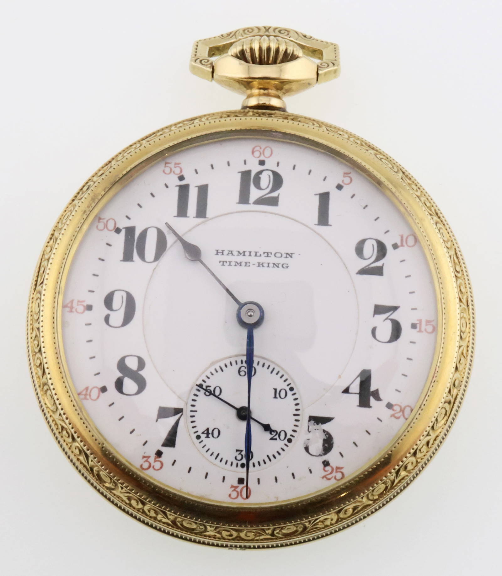 Gold-filled Hamilton Vintage Time King Pocket Watch Auction