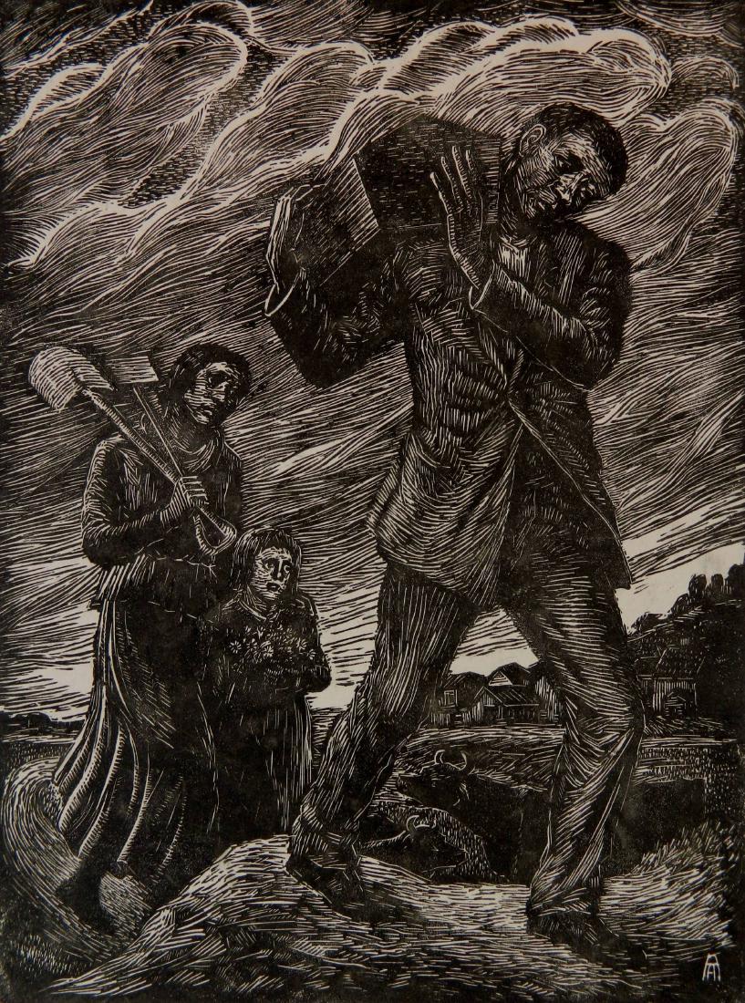 Albert Abramowitz wood engraving