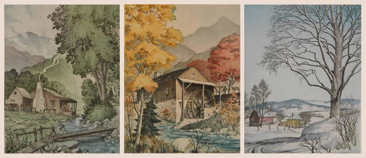 Leon Pescheret 3 Etchings