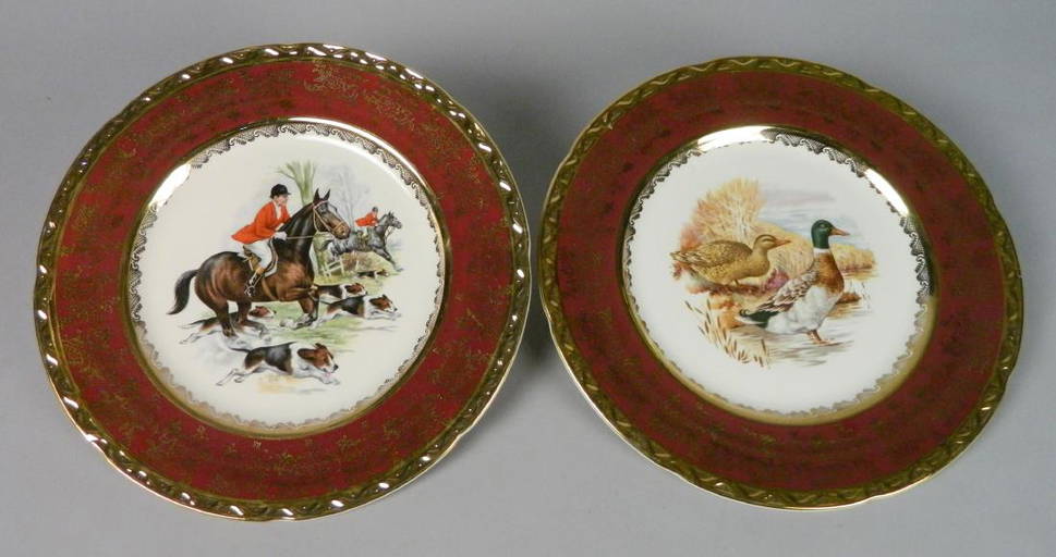 2 Weatherby Hanley England Falcon Ware Plates