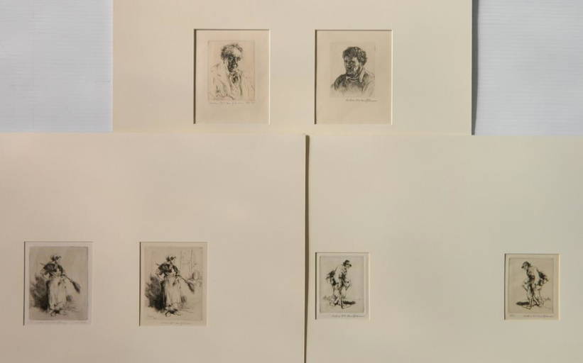 Arthur William Heintzelman 6 Etchings