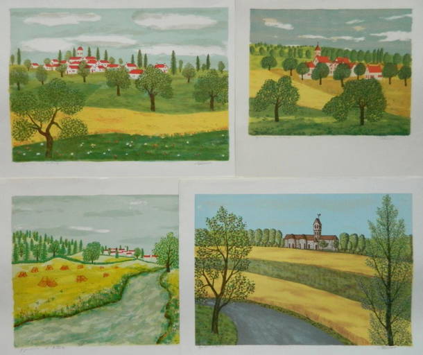 Maurice Loirand 4 Lithographs