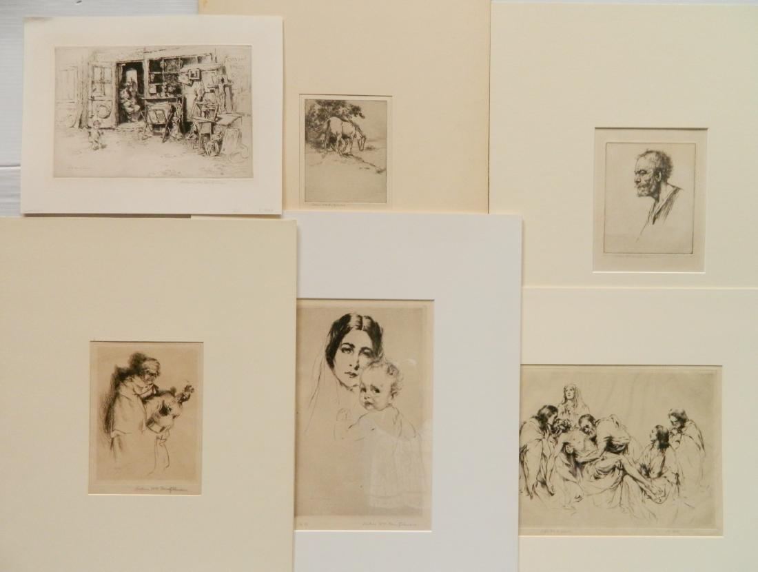 Arthur Heintzelman 6 etchings