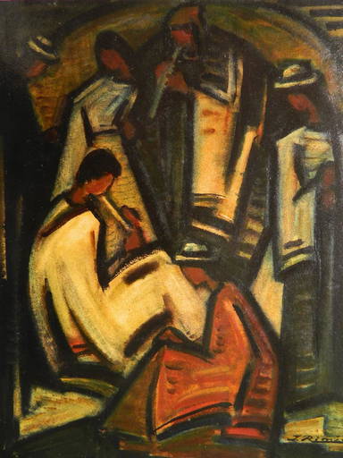 Juan Rimsa Oil On Paper