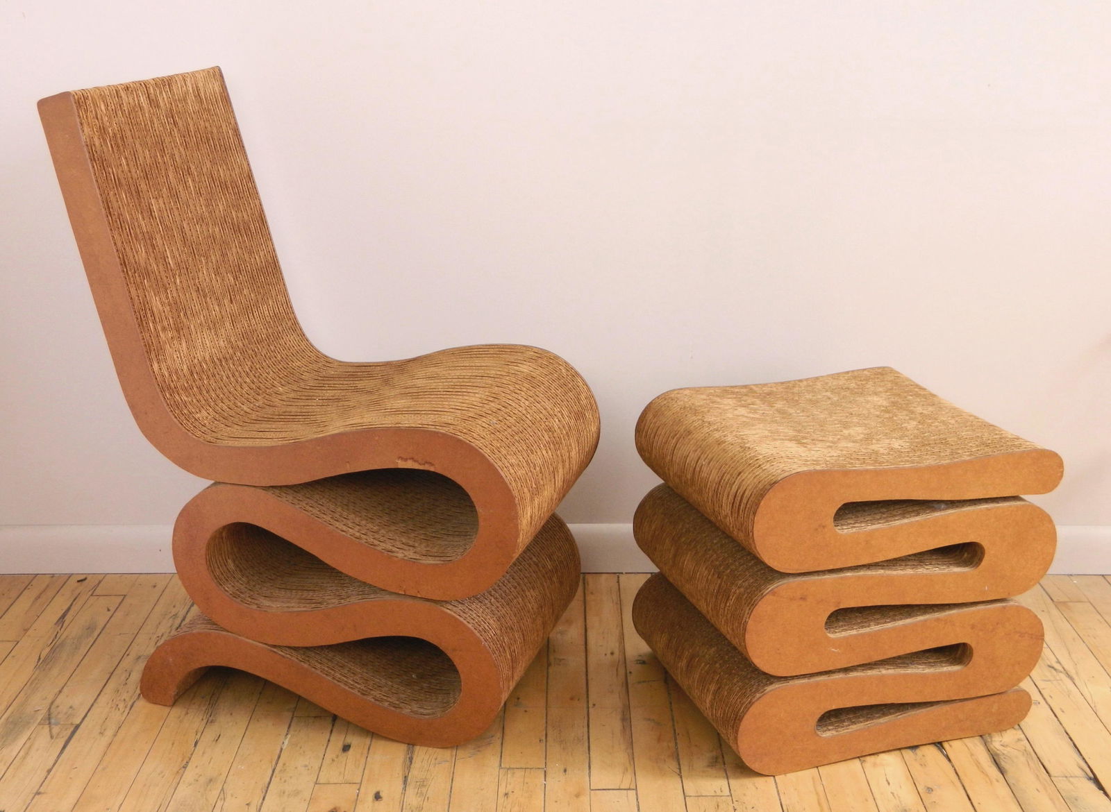 Frank Gehry chair and stool - Sep 26, 2020 | Rachel Davis Fine Arts in OH