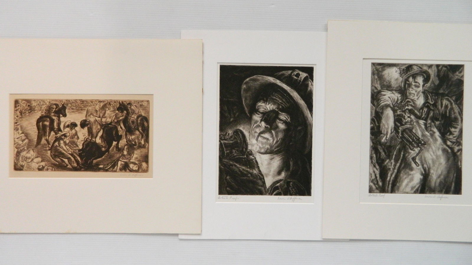3 Irwin Hoffman Etchings