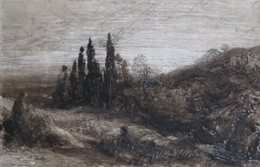 286: attr. to Frederick Griggs watercolor and gouache