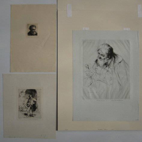 Arthur W. Heintzelman 2 Etchings And 1 Drypoint
