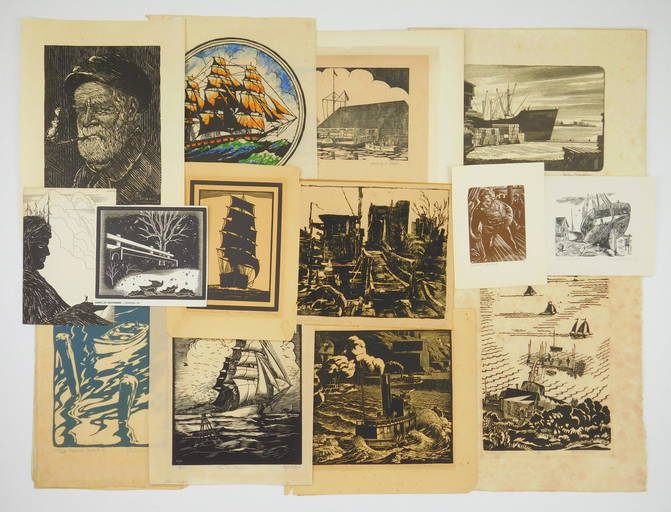 12 American block prints - Feb 12, 2022 | Rachel Davis Fine Arts in OH