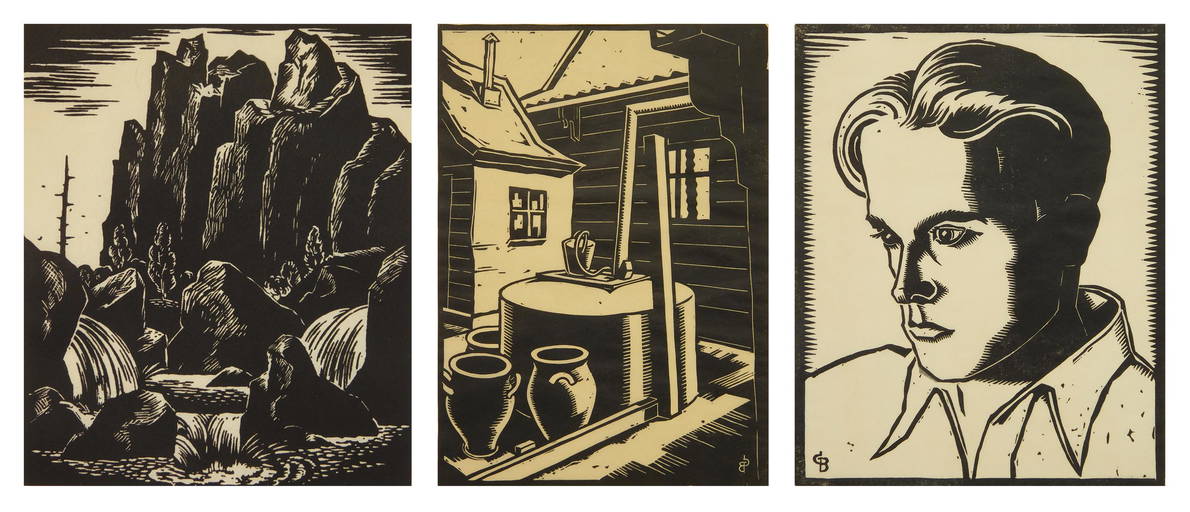 3 Gerhard Bakker woodcuts - Feb 12, 2022 | Rachel Davis Fine Arts in OH