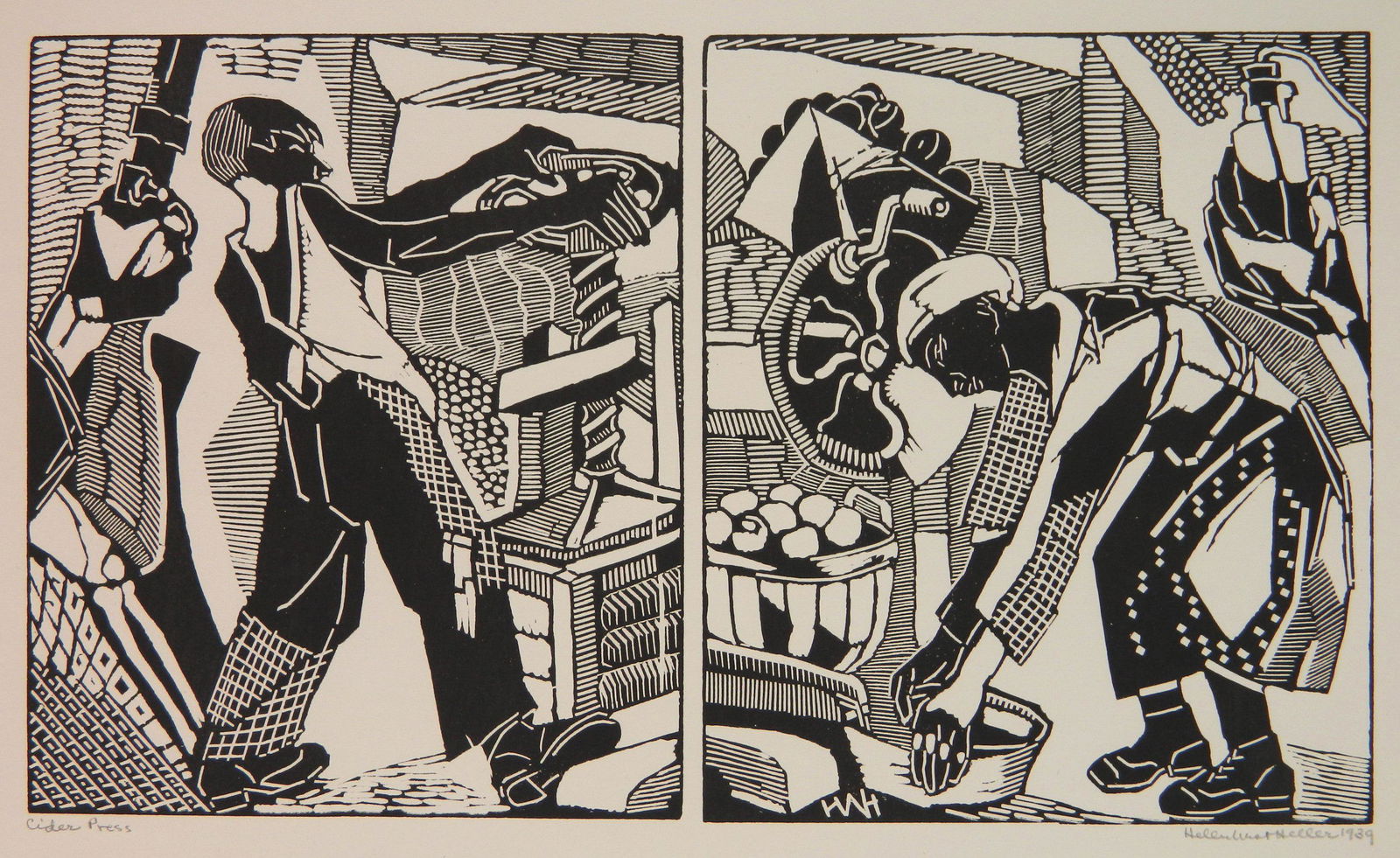 2 Helen West Heller woodcuts - Feb 12, 2022 | Rachel Davis Fine Arts in OH