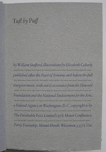 William Stafford Tuft By Puff