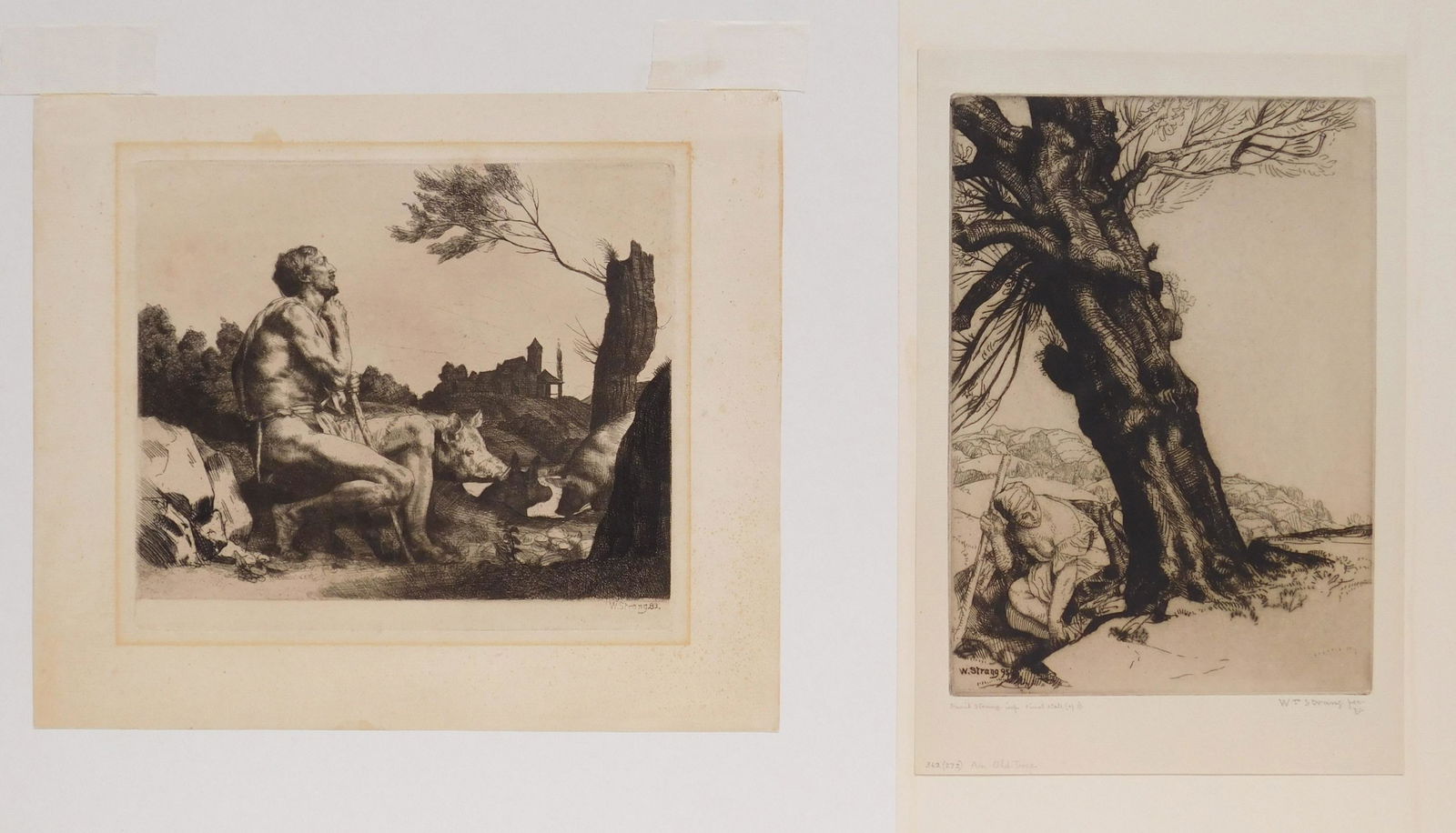 2 William Strang Etchings