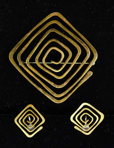 Ed Weiner brooch and earrings - Dec 03, 2022 | Rachel Davis Fine Arts in OH