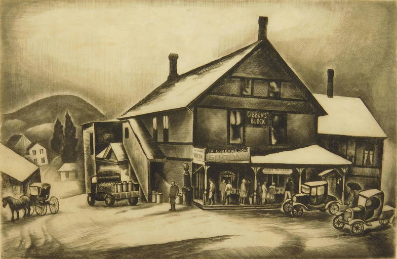 Howard Cook etching (#0064) on Feb 04, 2023 | Rachel Davis Fine Arts in OH