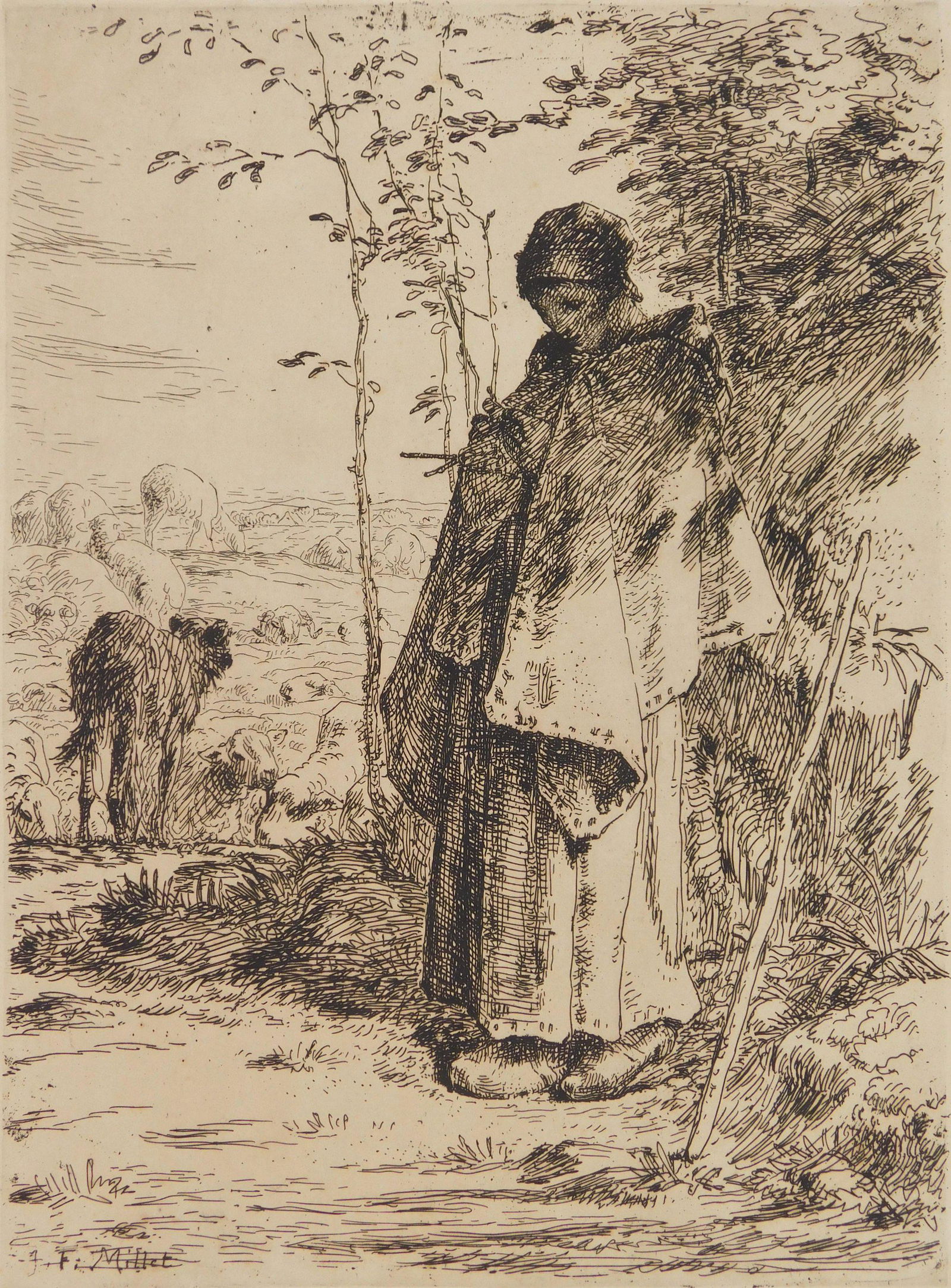 Jean Francois Millet Etching