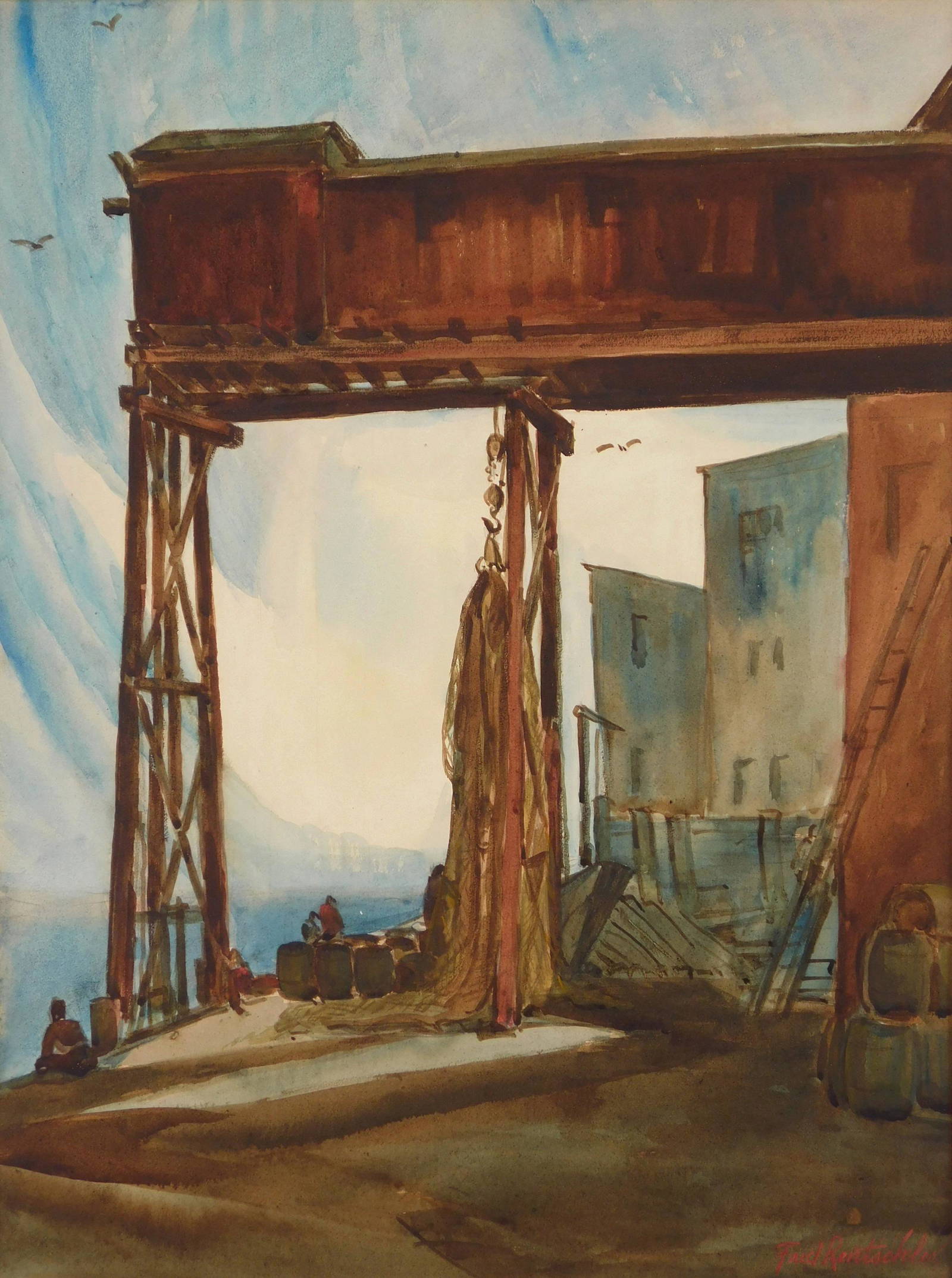 Fred Rentschler watercolor (#0198) on Mar 25, 2023 | Rachel Davis Fine ...