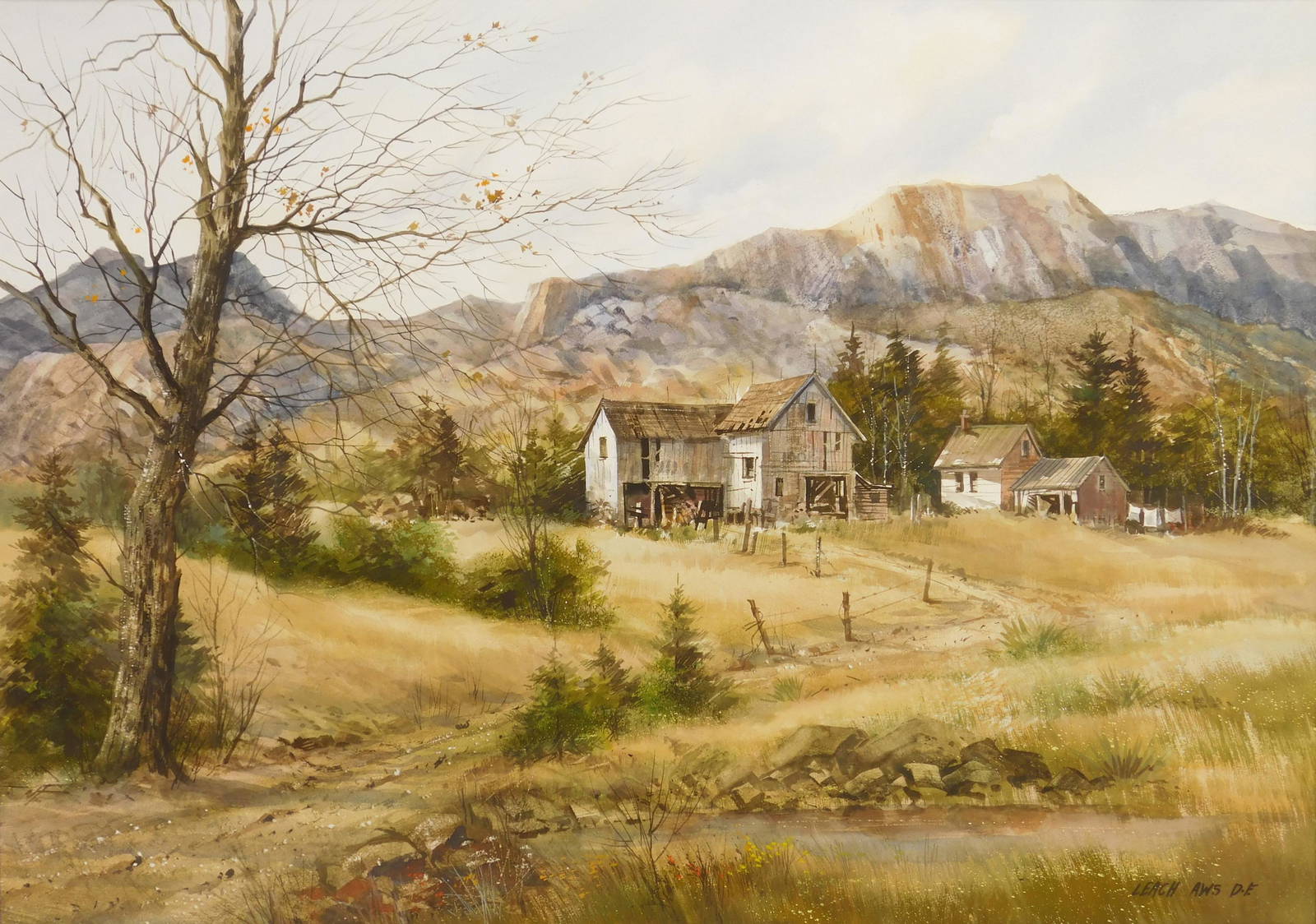 Fred Leach watercolor (#0268) on Mar 25, 2023 | Rachel Davis Fine Arts ...