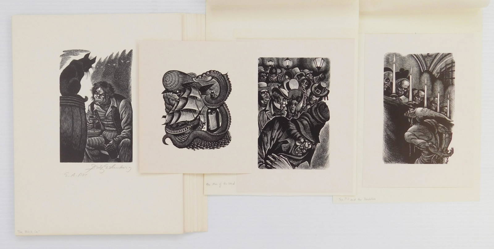 Fritz Eichenberg Wood Engraving- Edgar Alan Poe Auction