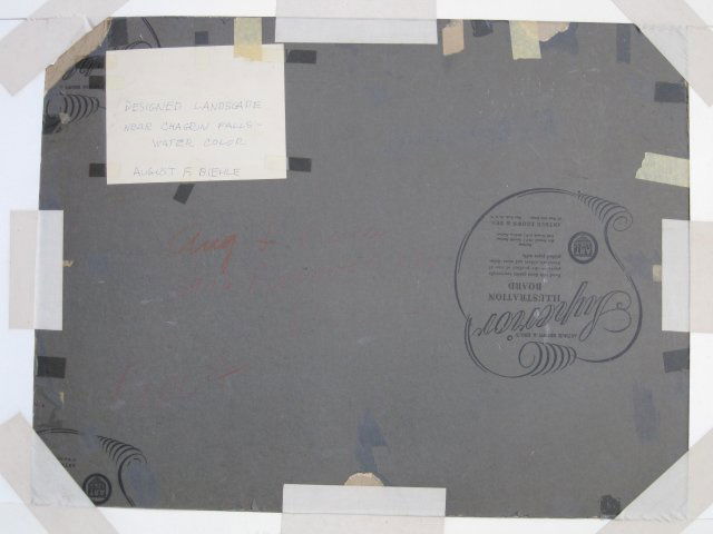 32: August Biehle watercolor : Lot 32