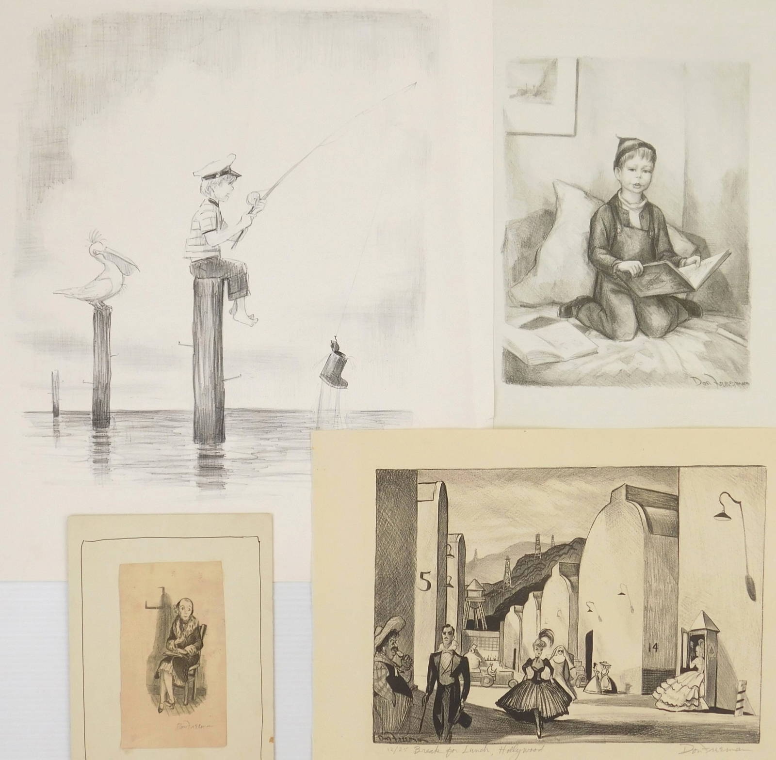 4 Don Freeman (1908-1978) Lithographs Auction