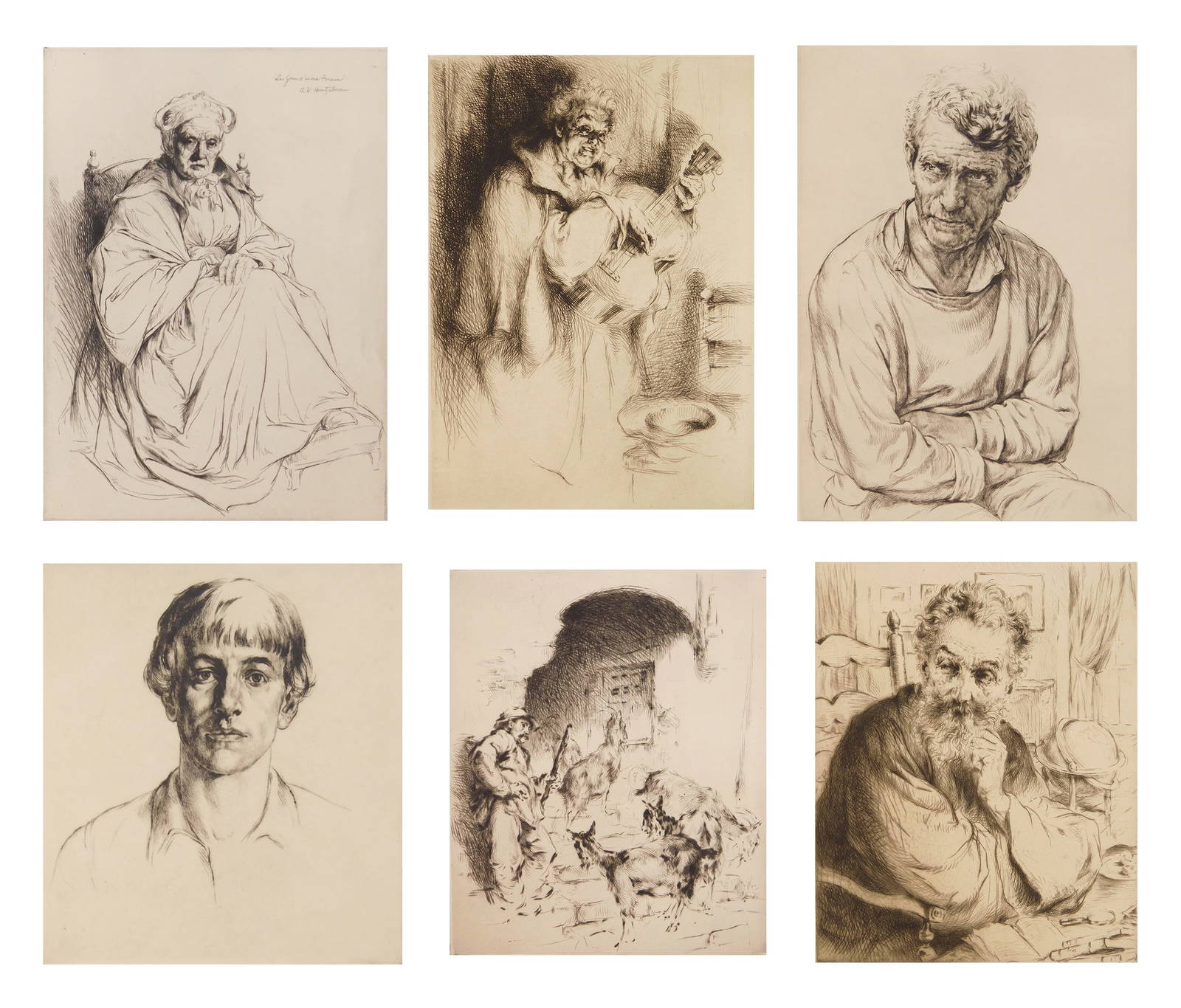 Arthur W. Heintzelman (american, 1891-1965) 6 Etchings Auction