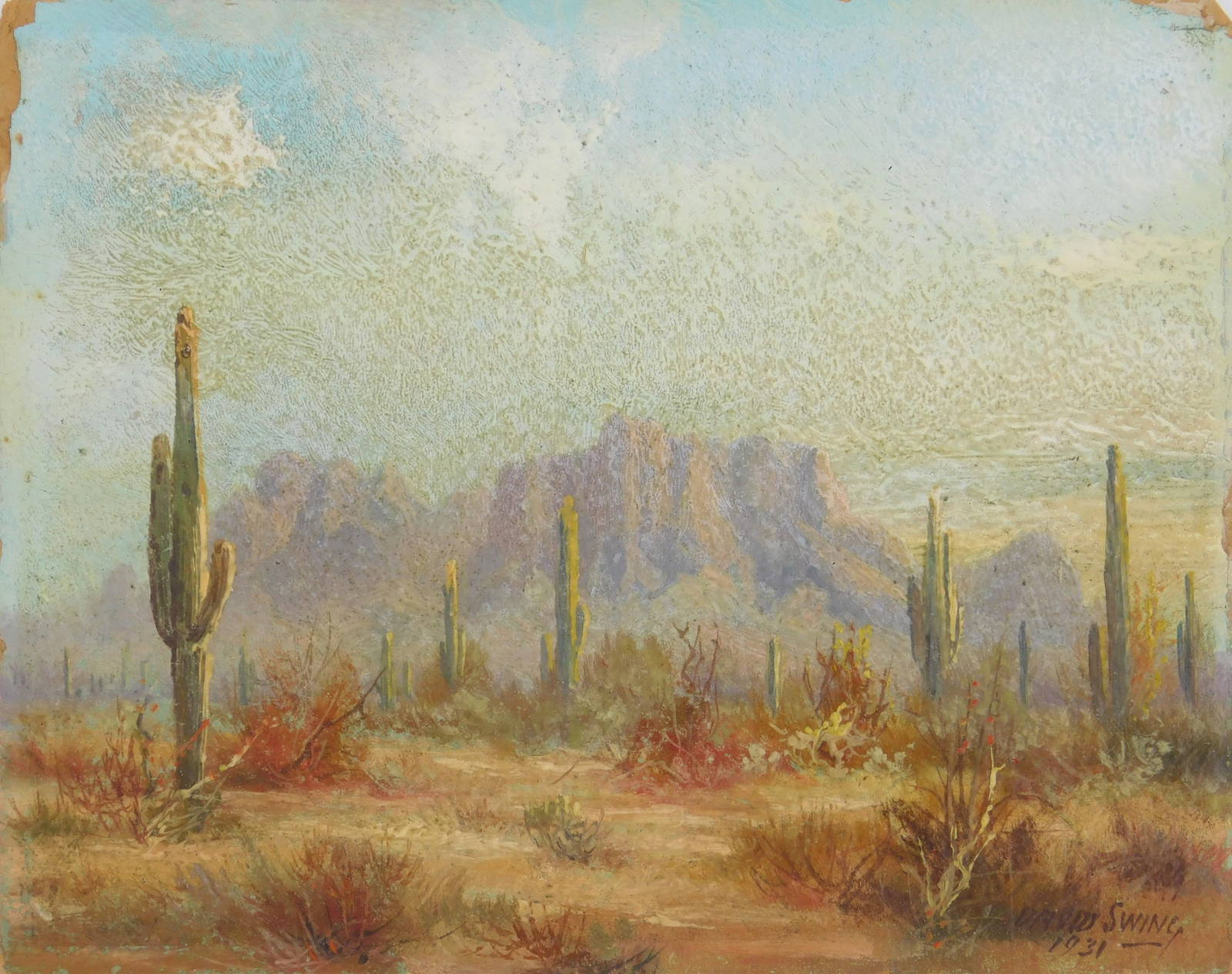 David Swing (american, 1864-1945) Oil Auction