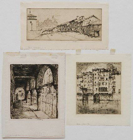 Ernest D. Roth 3 Etchings