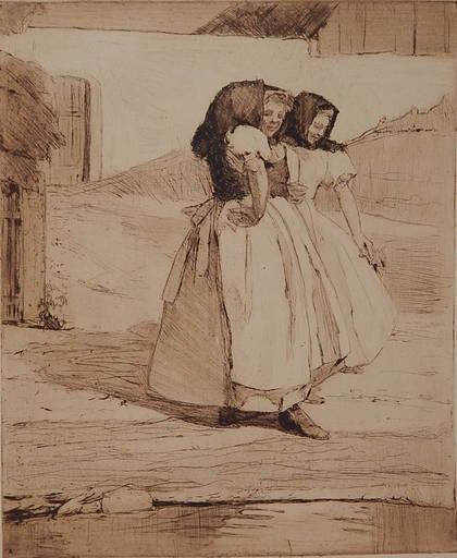 Max Pollack Drypoint