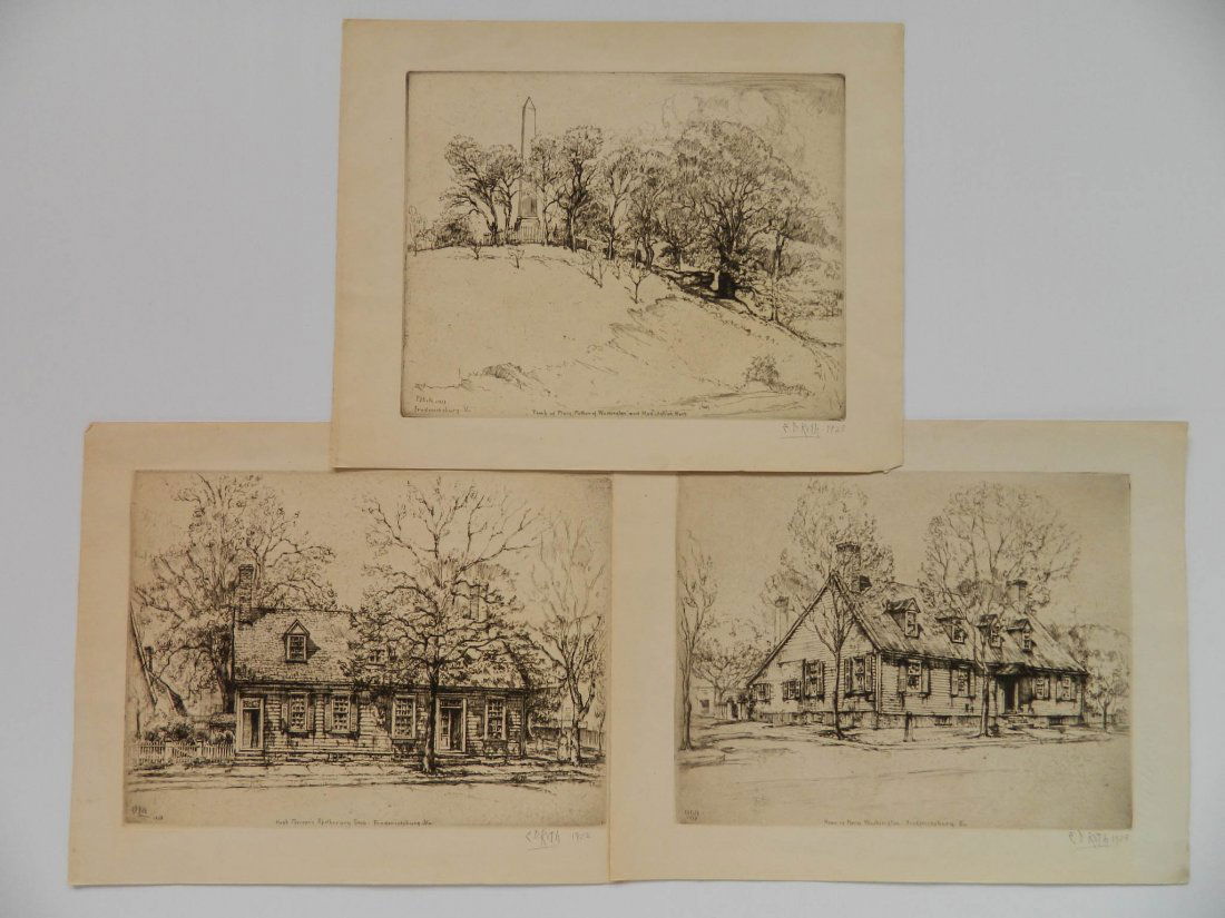 Ernest D. Roth 3 etchings