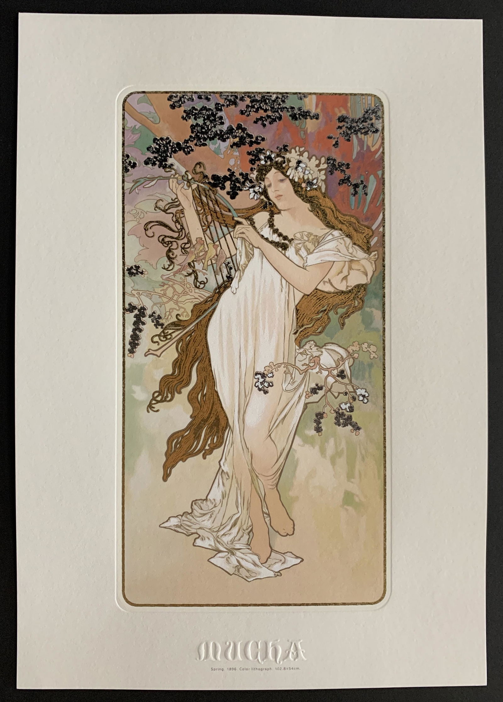 Alphonse Mucha 'the Seasons: Spring' Lithograph On Paper