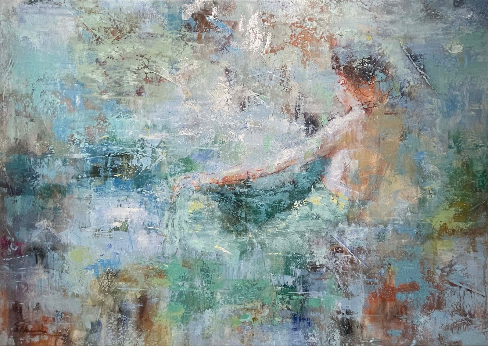 Seth Wong Beauty In The Mist I Original Signed Painting - 44x32 Auction