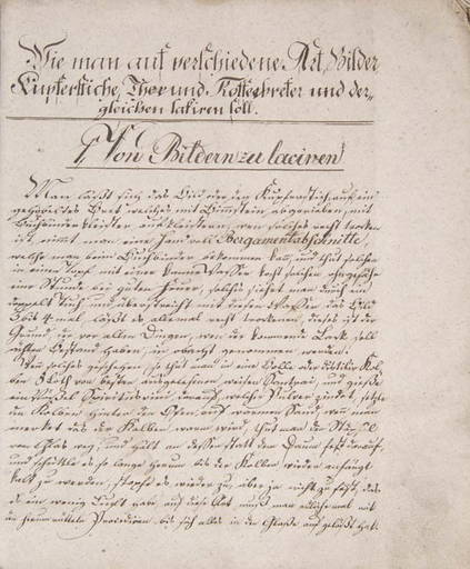 Carl Gustav Wetzel, Apotheker Rezeptbuch, Um 1735