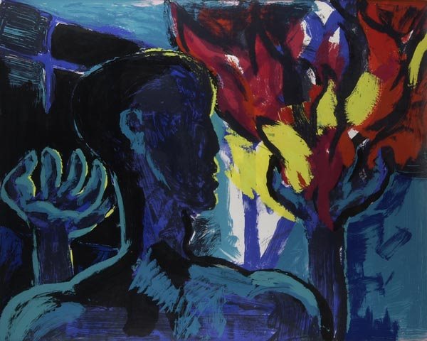 Rainer Fetting, Selbstportrait Vor Der Berliner M